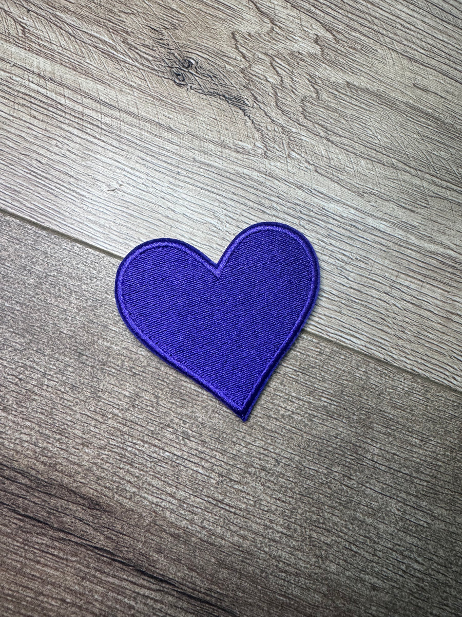 Hat Patches (Embroidered)- "OG Heart" Dark Purple (2.75X2.5) – The ...