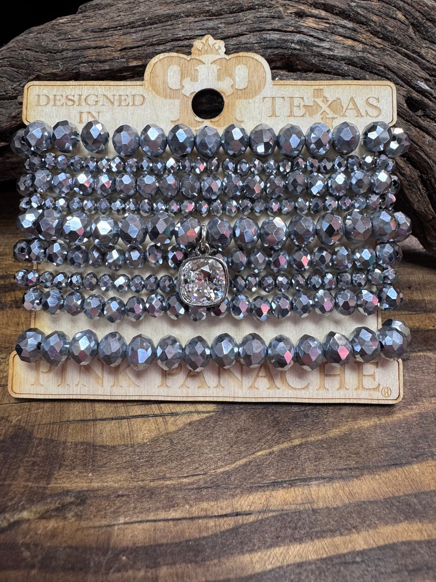 Pink Panache "Large" Cluster Bracelets- Mixed "Silver" – The Silver ...