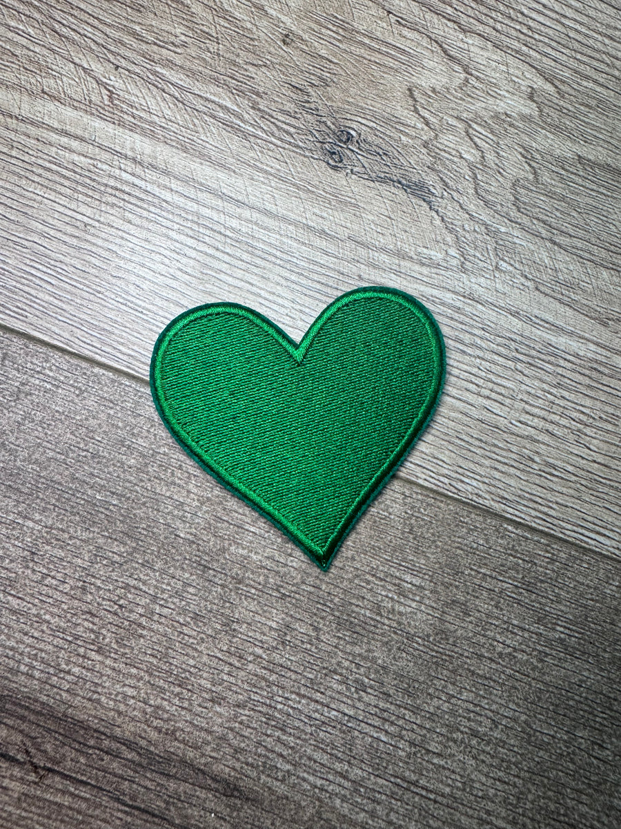 Hat Patches (Embroidered)- "OG Heart" Dark Green (2.75X2.5) – The ...