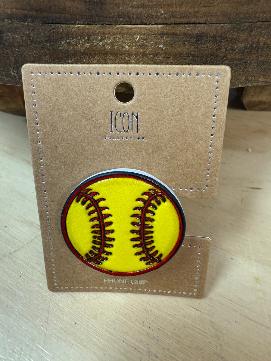 Pop Socket- "Softball" Leather – The Silver Strawberry