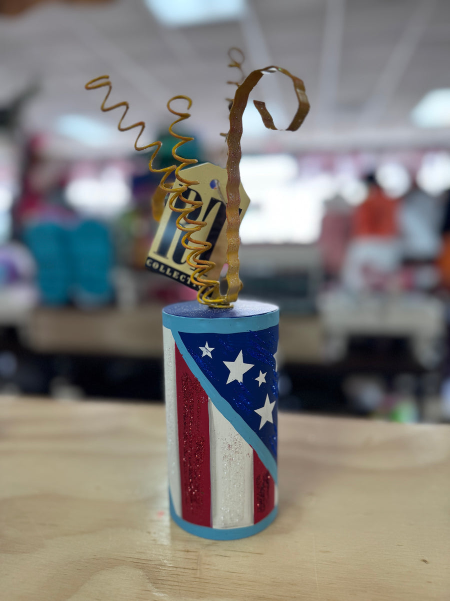 Round Top Collection- "Firework; USA Flag" Tabletop Décor – The Silver ...