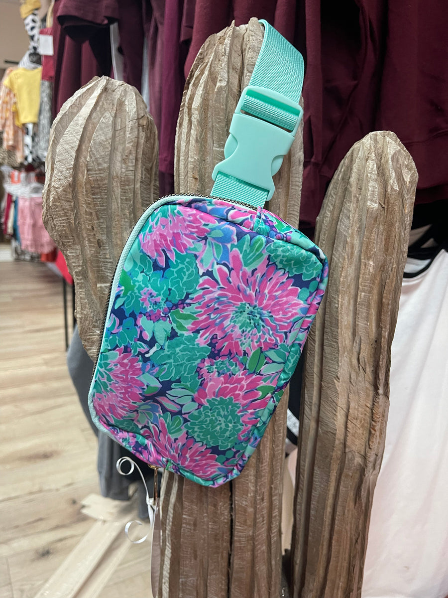 Layla Bum Bag Purses- Green Floral – The Silver Strawberry