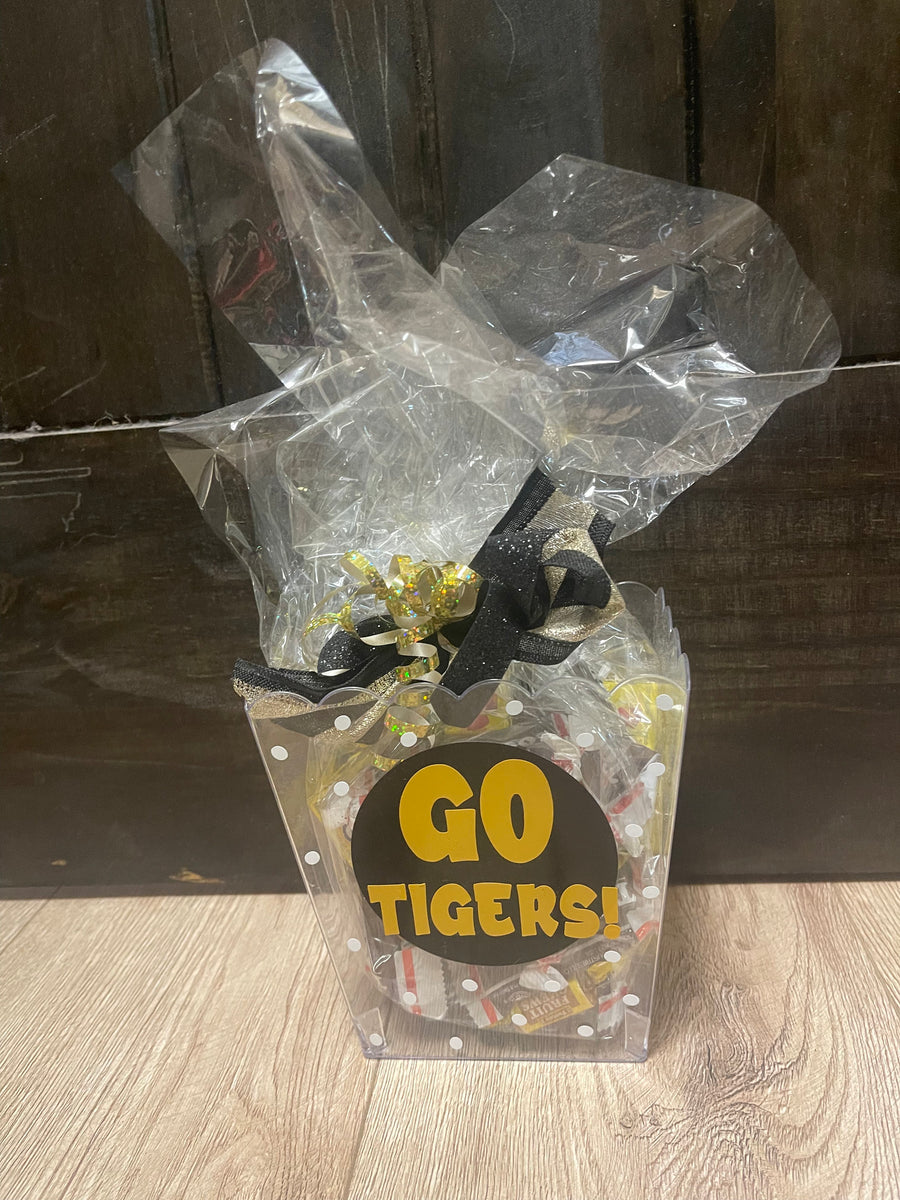 Candy Bin- "Go Tigers" Polka Dots – The Silver Strawberry
