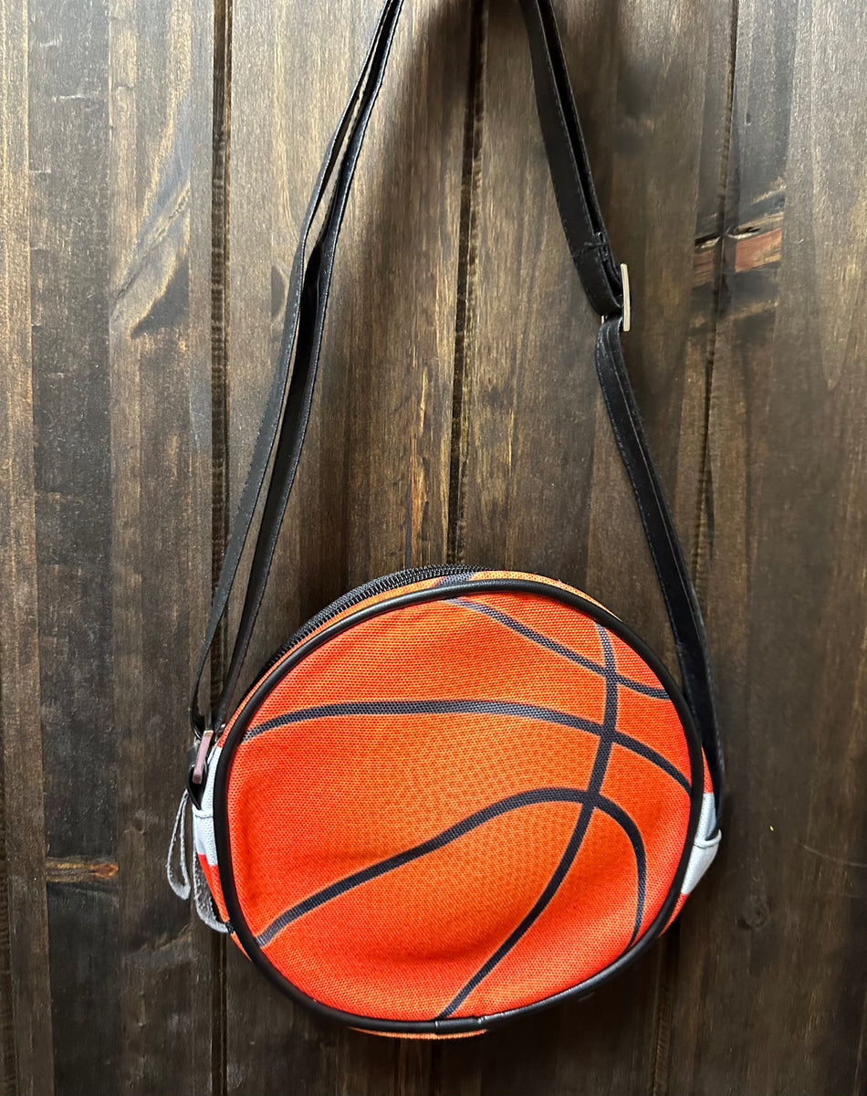 Ginny Round Purse- Basketball – The Silver Strawberry
