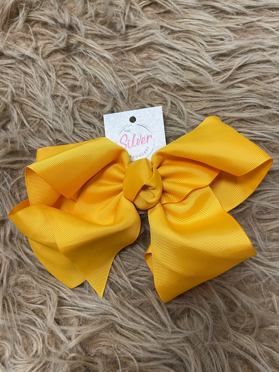 Lillian Hair Bows- Mustard – The Silver Strawberry