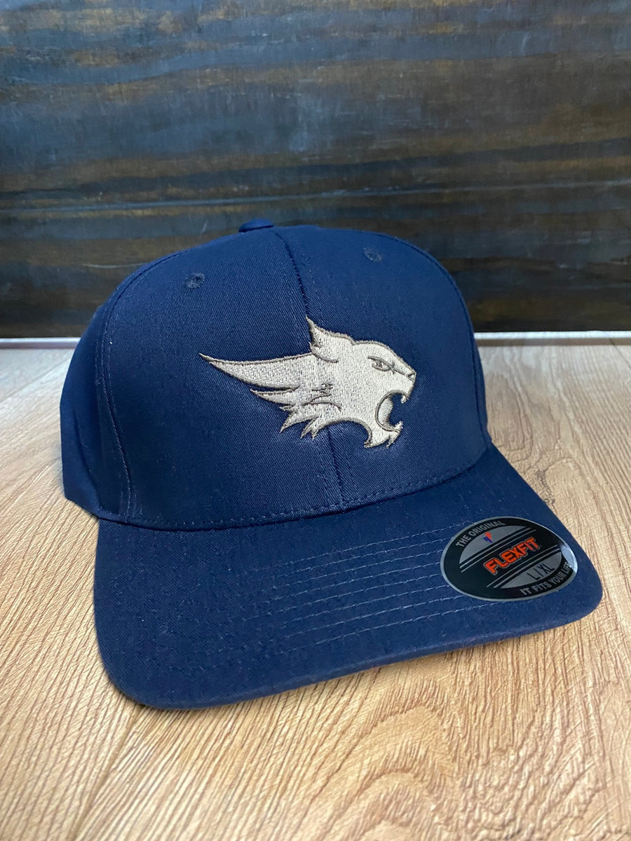 "Wildcat Head" Navy Flex Fit Hat – The Silver Strawberry